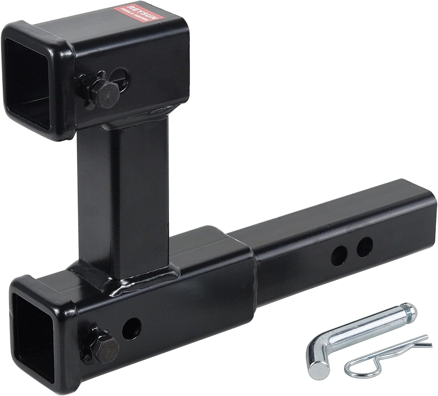 864131 Dual Hitch Receiver with 7-1/2 inch Rise/Drop, Receiver Hitch ...