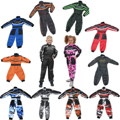 Wulfsport Childrens Kids Motocross Camo Race Suit KART Off Road Quad ...