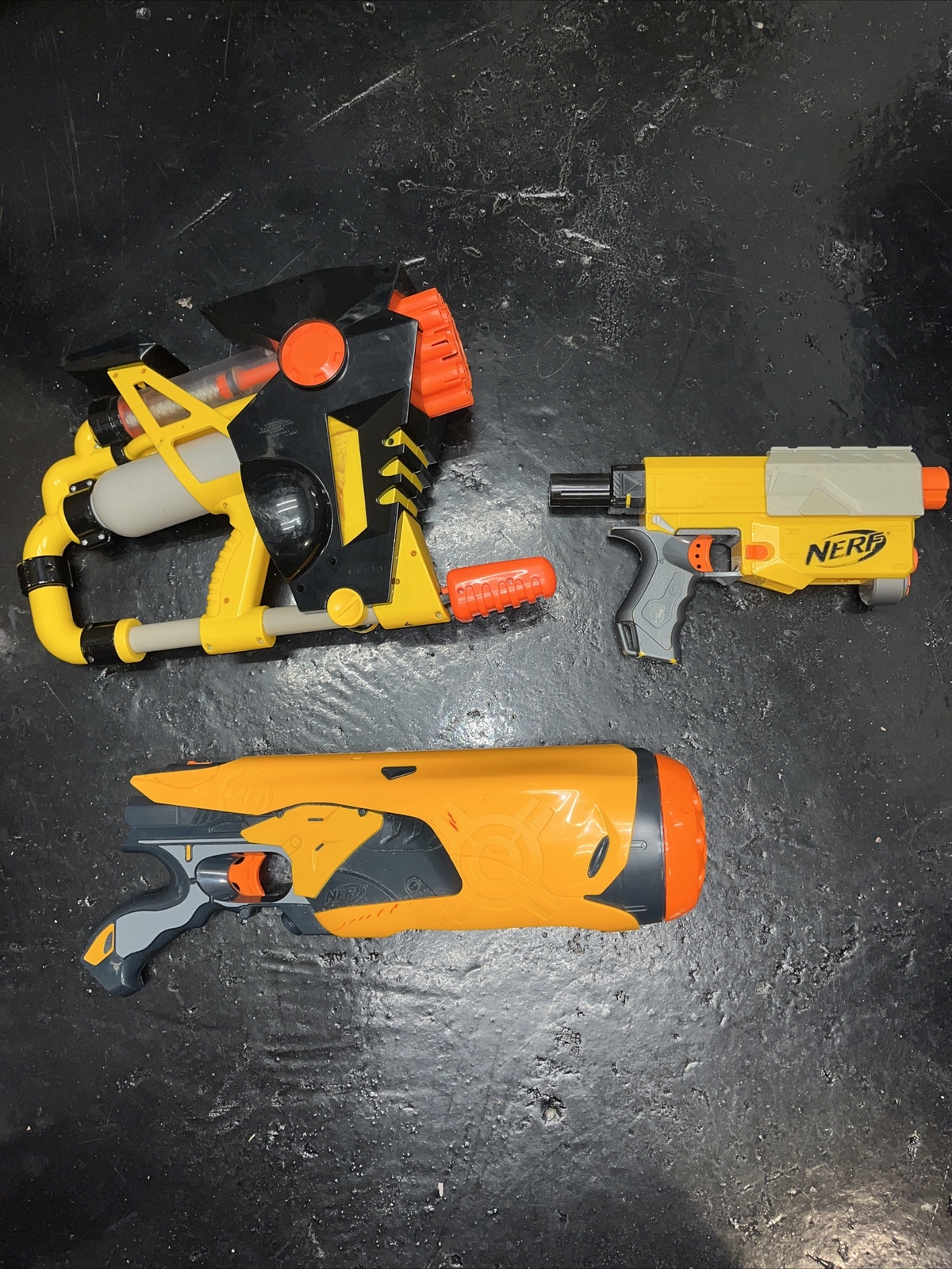 Lot Of 3 Vintage Nerf Guns: Swarmfire, Recon CS-6, Rapid Fire AS-20 ...