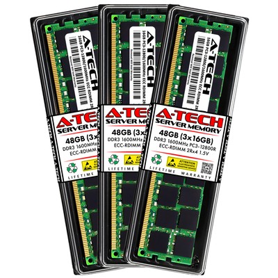 48GB 3x 16GB PC3-12800R RDIMM Dell PowerEdge C6220 II R420 R520 R620 ...