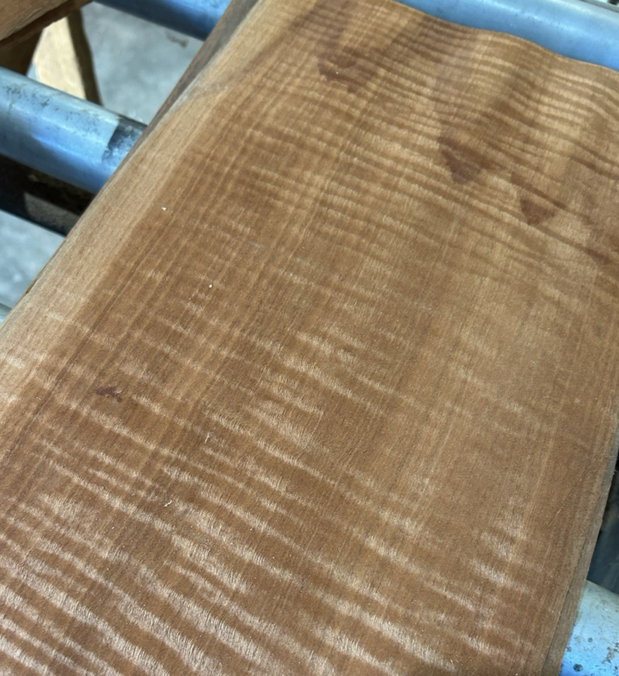 45 SHEETS WATER DAMAGED FIDDLEBACK EXOTIC MAKORE VENEER 18" X 9" LUMBER ...