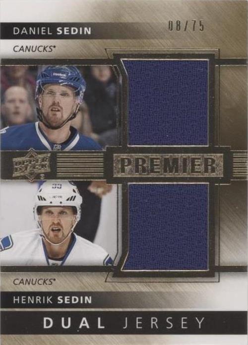 2014-15 Upper Deck Premier - Dual Jerseys Daniel Sedin, Henrik Sedin # ...