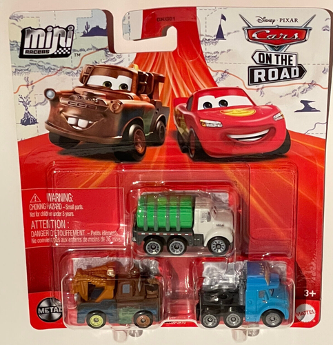 New! DISNEY PIXAR CARS MINI RACERS Erin Kindafast Mater Gray semi-truck ...