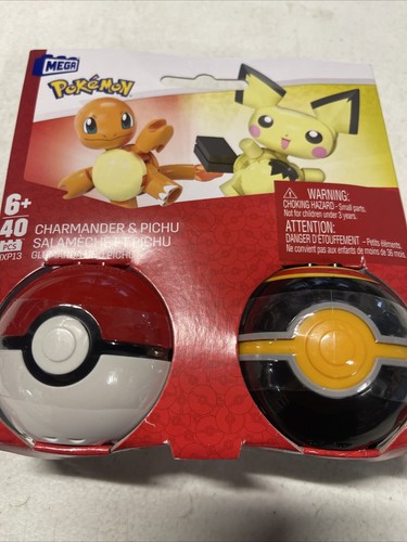 Mega Nintendo Pokemon Poke Ball Collection Charmander and Pichu 40 ...