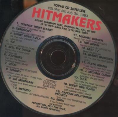 Hitmakers: Top 40 CD Sampler Volume 89 PROMO MUSIC AUDIO CD Dope Enough ...