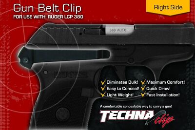 Techna Clip Concealable Gun Clip Belt Clip for Ruger LCP Right-Side LCP-BR USED 853828006125 | eBay