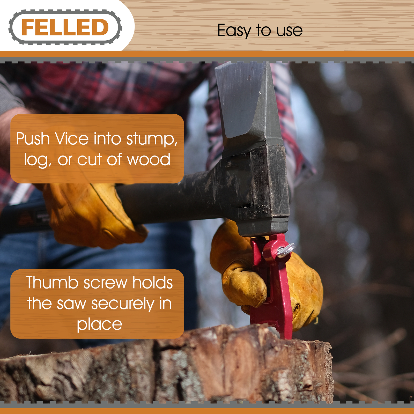 Felled Chainsaw Sharpening Vise Stump Vise Chainsaw Vise Chainsaw Tool ...