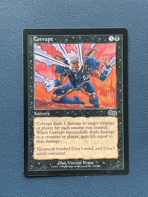 MTG Magic The Gathering Card Corrupt Sorcery Black Urza's Saga | eBay