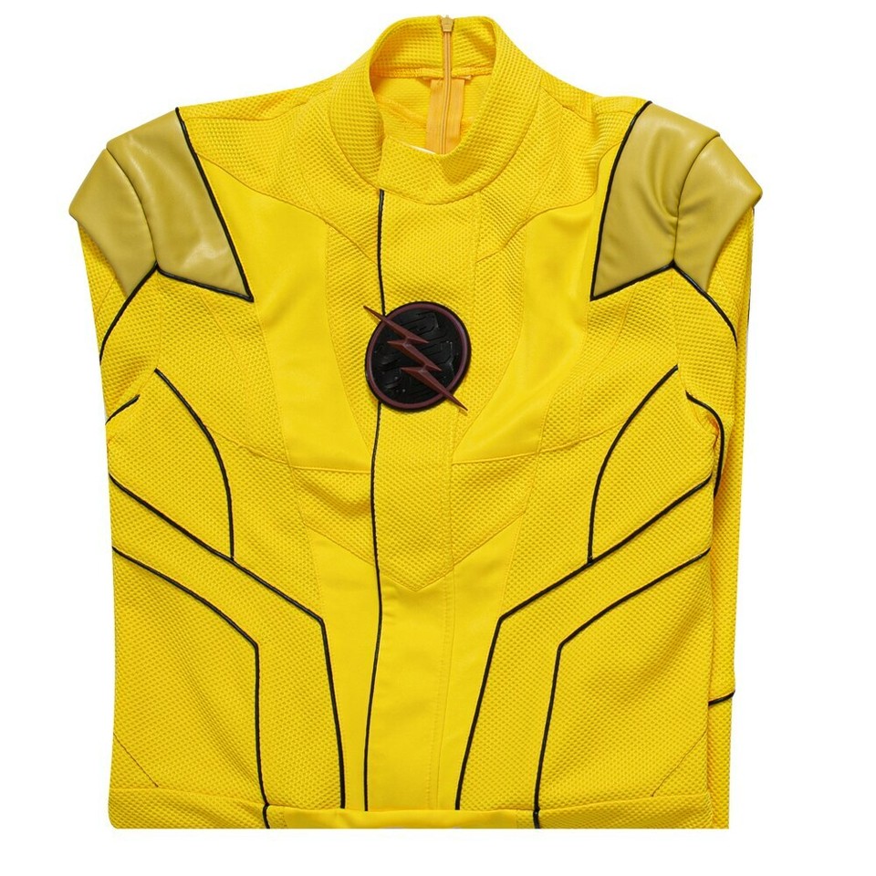 The Flash Armageddon Reverse Flash Cosplay Costume Barry Allen Yellow ...