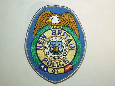 Vintage New Britain Connecticut CT Police City Seal Embroidered Iron On ...