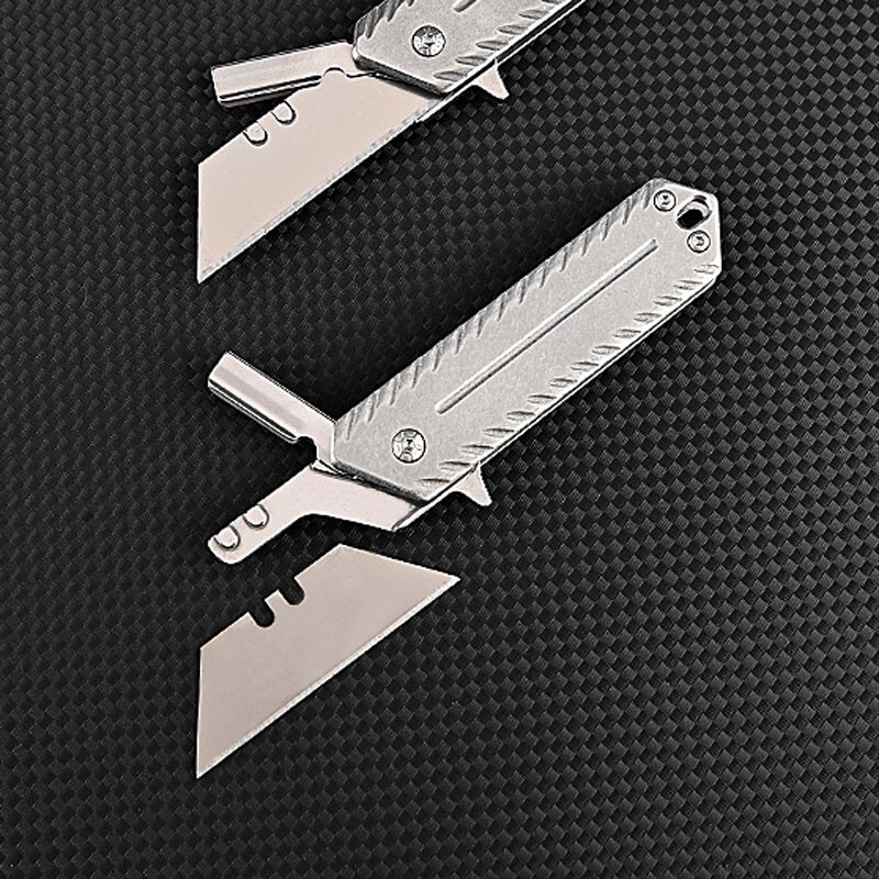 Heavy Steel Handle Folding Pocket Knife Cutter Carving Tool Outdoor ...