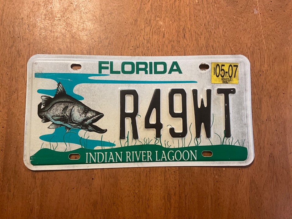 2007 Florida Indian River Lagoon License Plate Tag specialty Fish | eBay