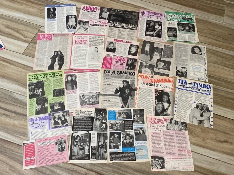 Tia Mowry Tamera Mowry teen magazine pinup clippings lot pix vintage 90 ...