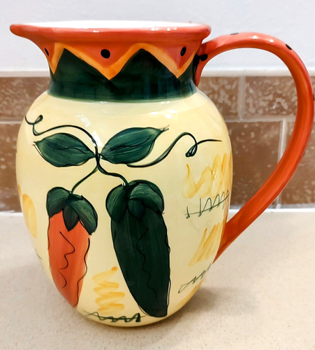 Chili Pepper Pitcher by Hausenware Mary Jane Mitchell design 1999 ...