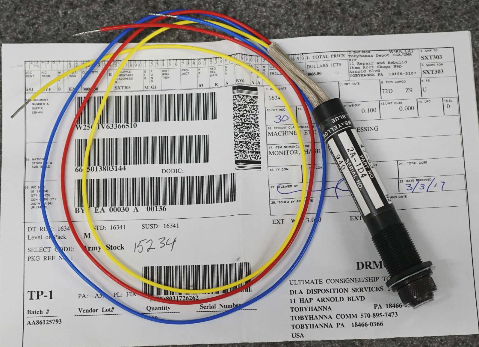 MILITARY ATCALS 404L PHASE MONITOR INDICATOR 2A-1D4 8735874 6625-01-380 ...