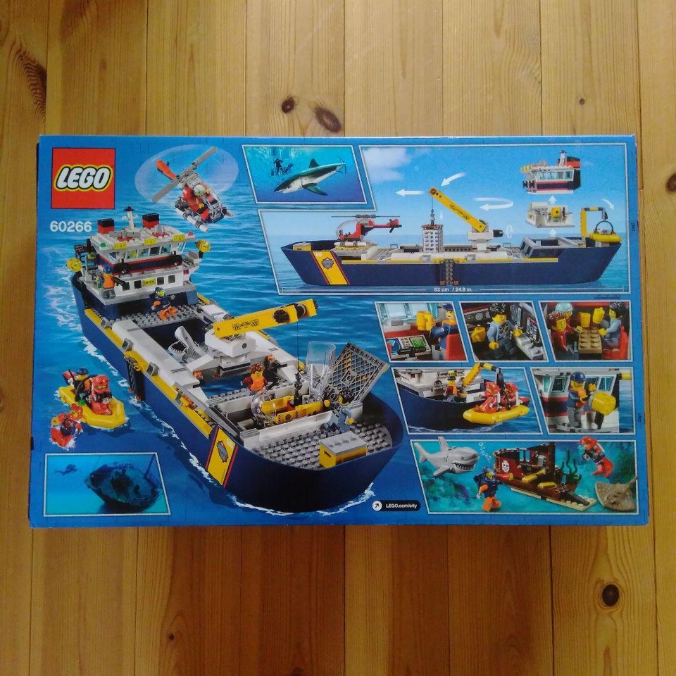 LEGO City Ocean Exploration Ship 60266 Boat Building Toy Complete Set ...