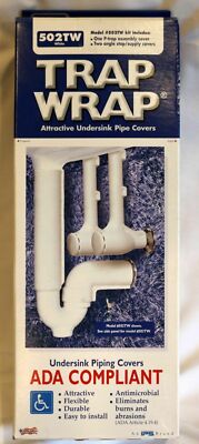 Trap Wrap 502TW Attractive Undersink Pipe Covers, White, ADA Complaint ...