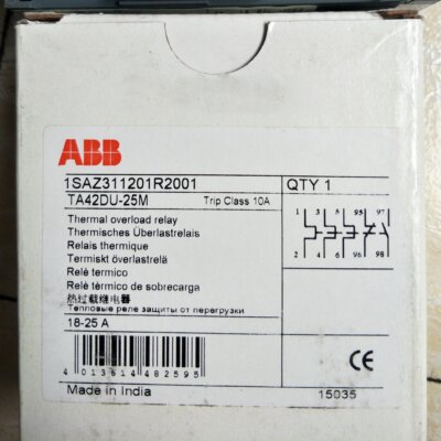 1 pieces new abb TA42DU TA42DU-25M Thermal Overload Relay Free ship | eBay