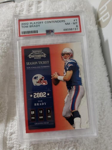 2002 Playoff Contenders Tom Brady PSA 8 #7 Season Ticket | eBay