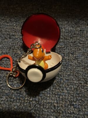 Pokémon/Nintendo Pokeball with 1999 Charmander Figure Keychain | eBay