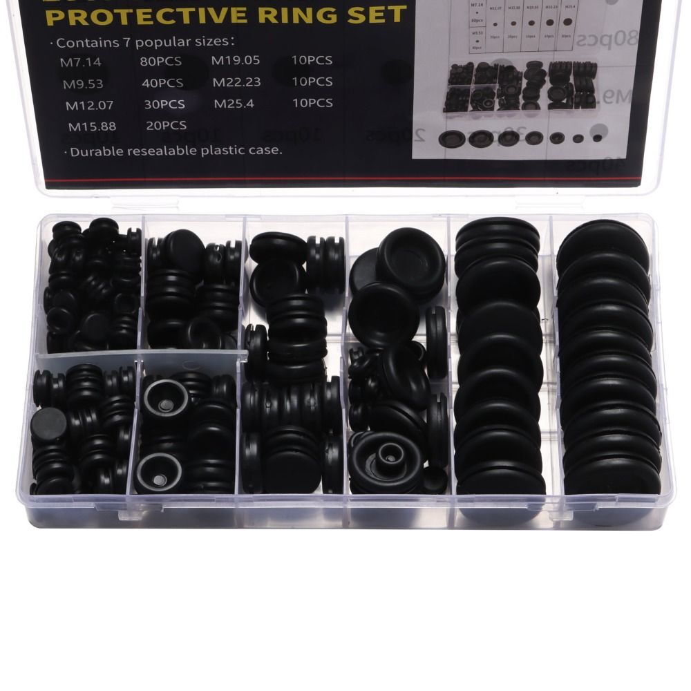 Wire Plug, Cable Solid Hole Plugs Assortment Set Rubber Grommet ...