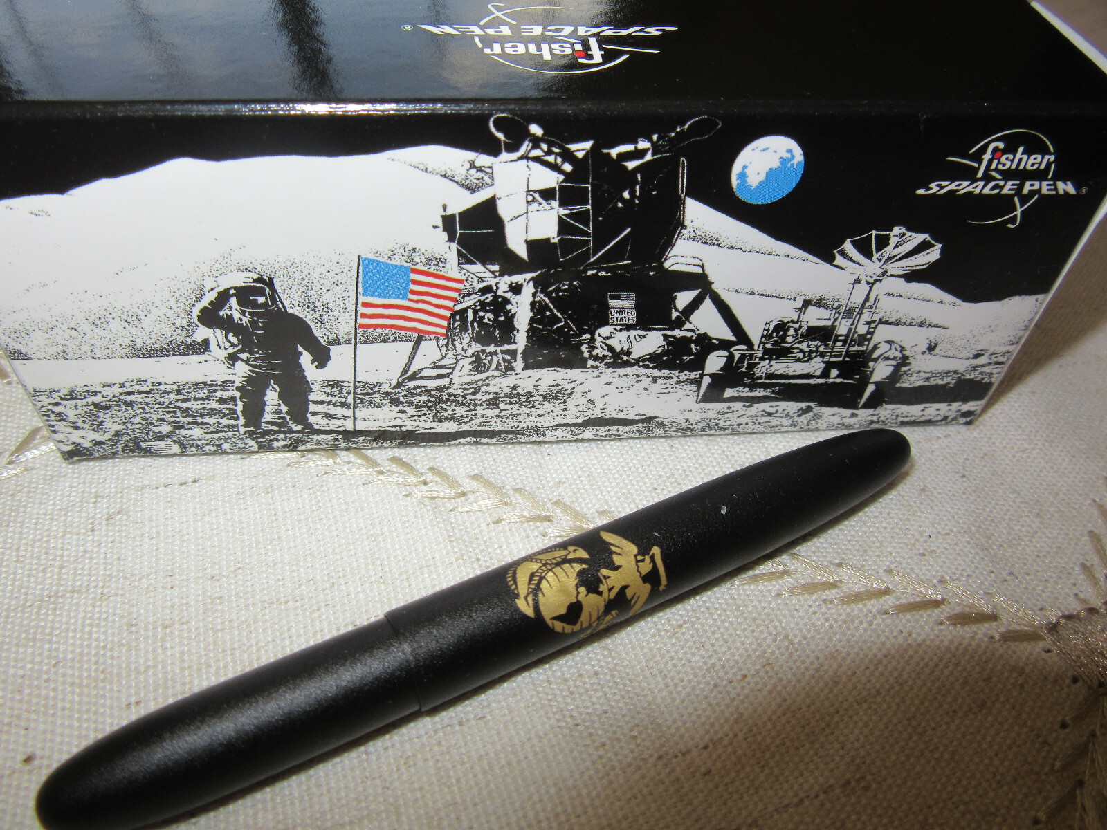 USMC MARINE INSIGNIA matte black BULLET Fisher Space Pen- 400BMC | eBay