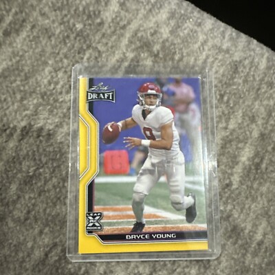 2023 Leaf Draft - Base V1 Gold #B1-5 BRYCE YOUNG Rookie RC Carolina ...