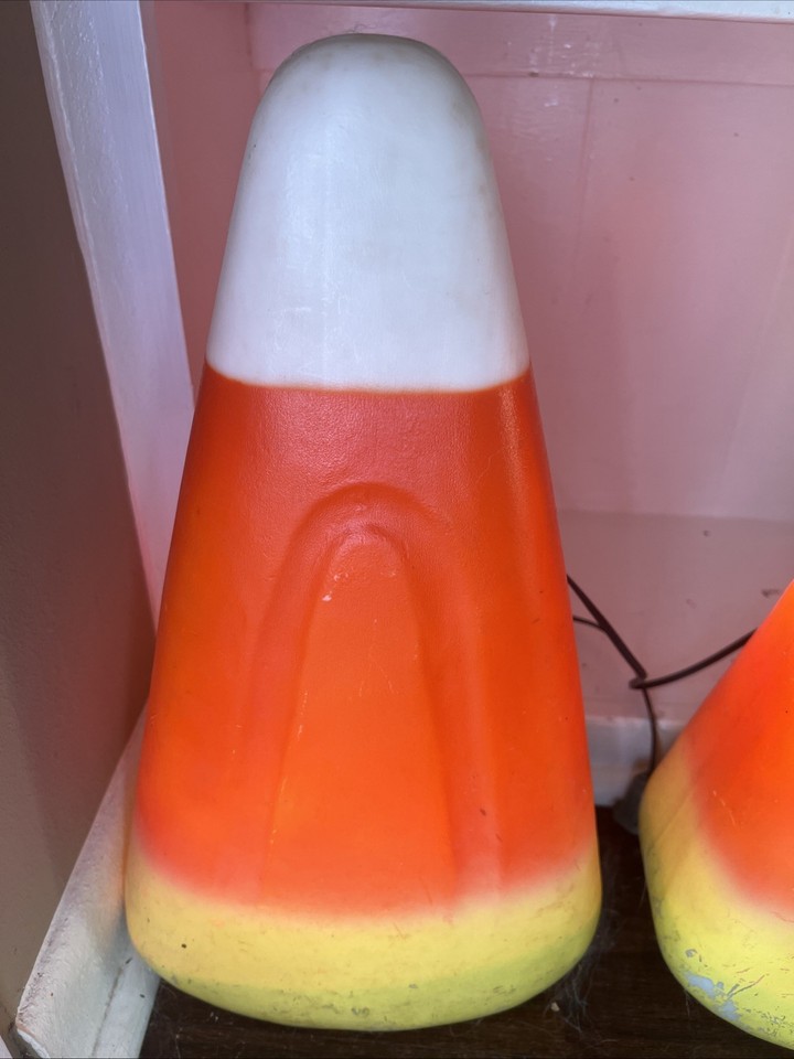 Vintage Candy Corn Blow Molds RARE With Lights | eBay