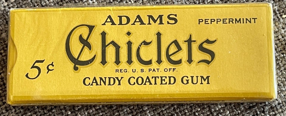 Vintage 1931 ADAMS PEPPERMINT CHICLETS Chewing Gum Sealed NOS Near Mint ...