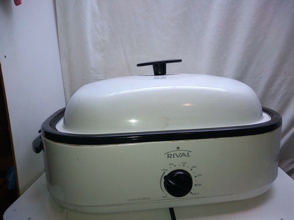Rival Enamel On Steel 14 Qt Slow Cooker Roaster Broiler Buffet Server ...