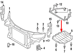 Audi TT 8j Engine Underbody Cover 8J7825237 Genuine 2010 for sale ...
