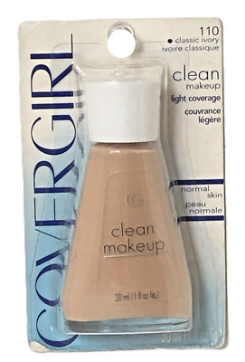 CoverGirl Clean Liquid Makeup Foundation 110 CLASSIC IVORY, Original ...