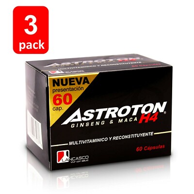 3 ASTROTON Ginseng & Maca H4 60caps / MULTIVITAMIN IMPROVES SEXUAL ...