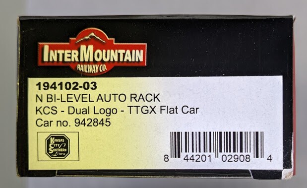 InterMountain 194102-xx N Scale Bi-Level Auto Rack KCS Dual Logo - TTGX ...