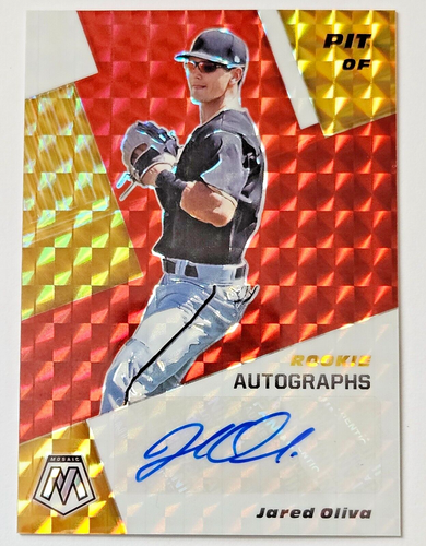 2021 Panini Mosaic Choice Fusion Prizm Jared Oliva #RAM-JO Rookie Auto ...