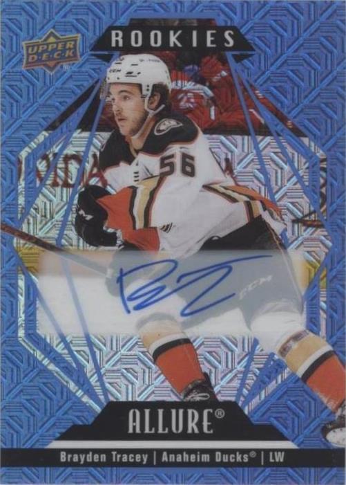 2022-23 Upper Deck Allure - Rookies Brayden Tracey #111 Blue Line ...