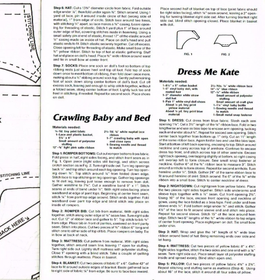 Showcase of Dolls Pattern Book Wardrobe Plastic Craft Dolls Leisure ...