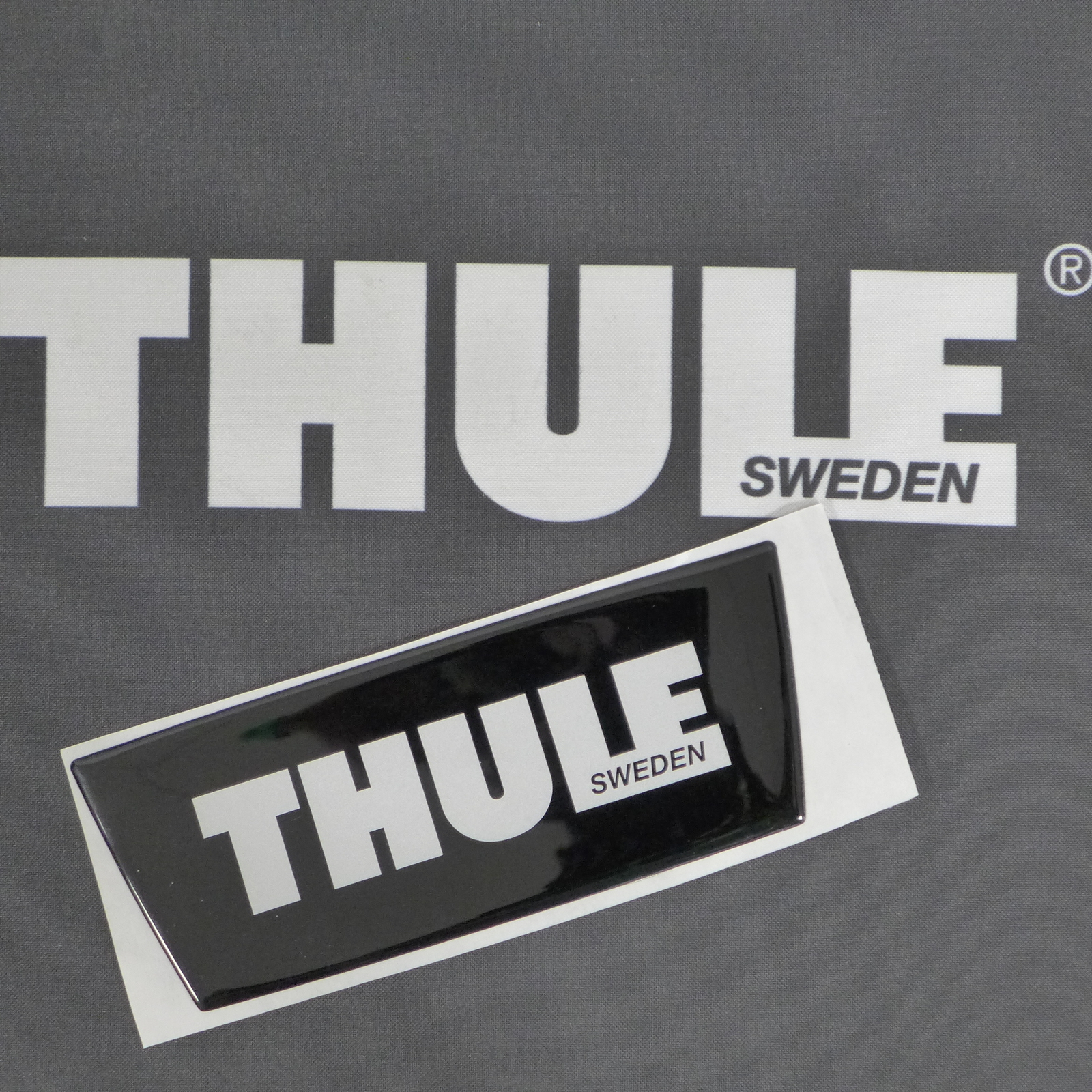 Thule 3D Logo Sticker Aufkleber Schriftzug silber silver 14709 | eBay