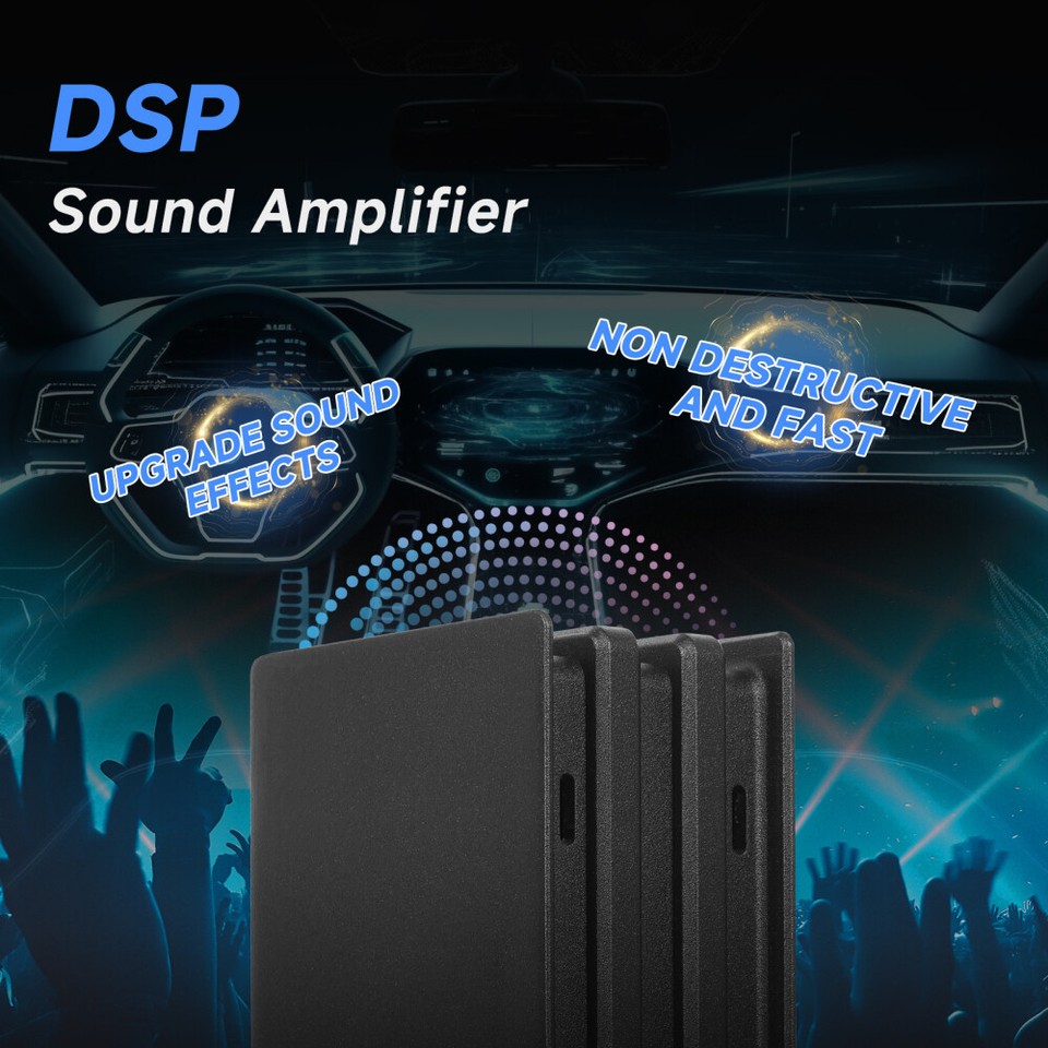 CAR AUDIO DSP AMPLIFIER CAR 4-CHANNEL DSP EQ BLUETOOTH 4-CHANNEL ...