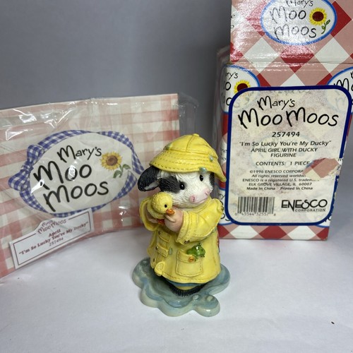 Mary's Moo Moos 1996 Figurine 257494”I’m So Lucky You’re My Ducky ...