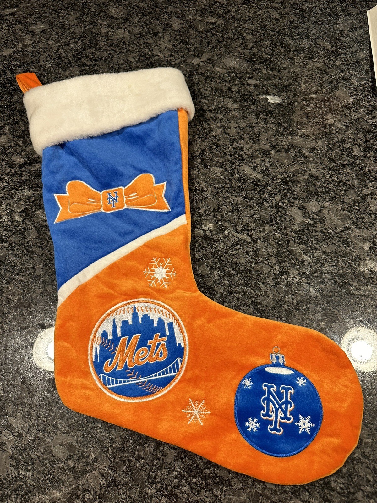 MLB NY New York Mets Embroidered Christmas Stocking, 27 inches ...