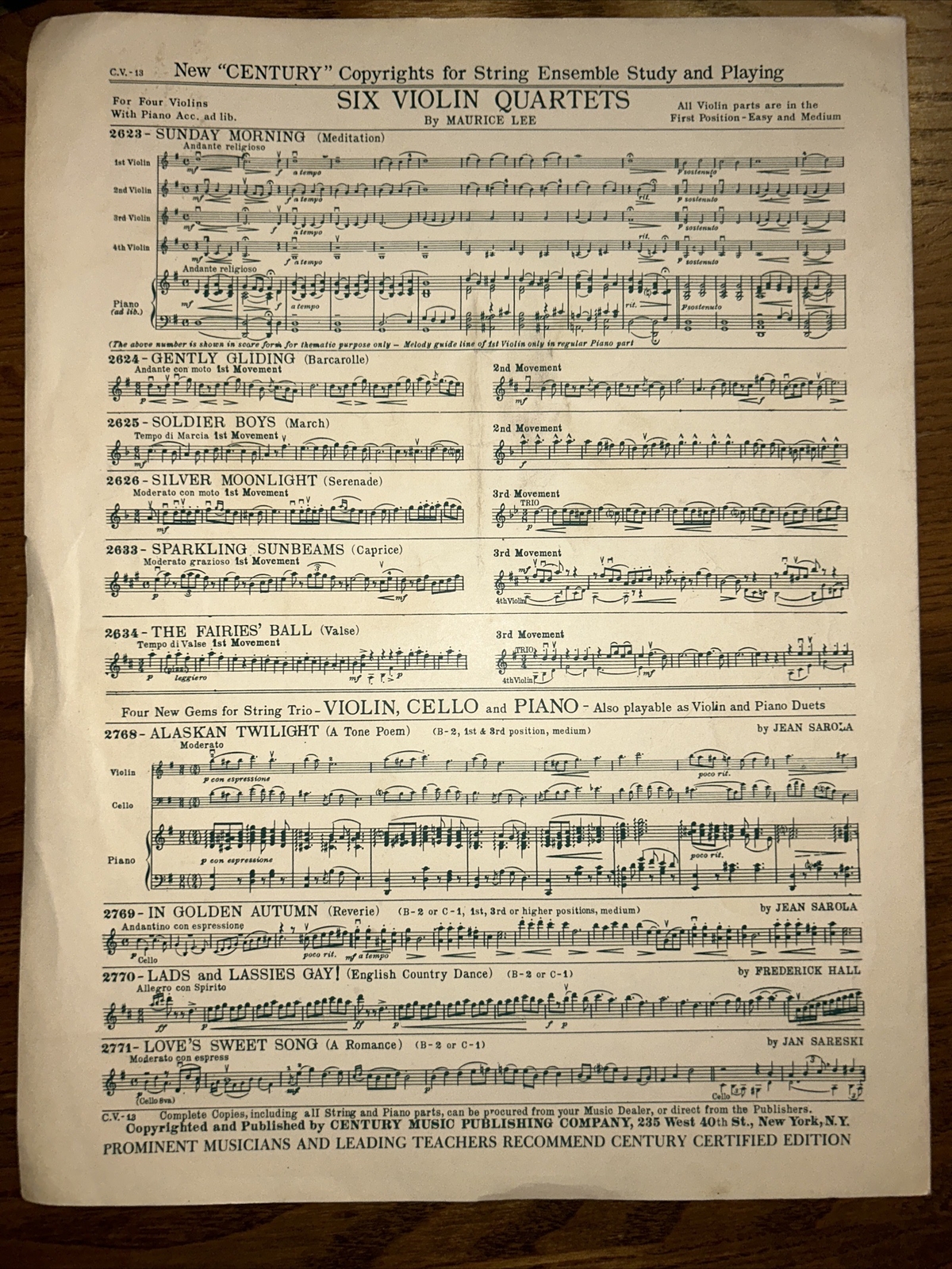 1916 Souvenir Violin And Piano Franz Drdla Century Music Publishing ...