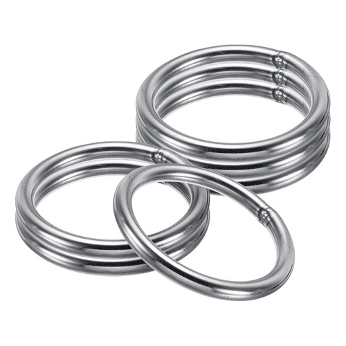 64mm Metal O Rings, 6 Pack 304 Stainless Steel Round Rings for Hardware ...