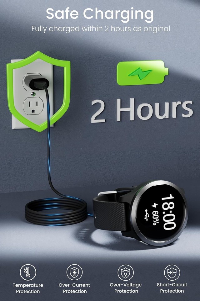 Compatible for Garmin Watch Charger Cable USB Charging Cable for Garmin ...