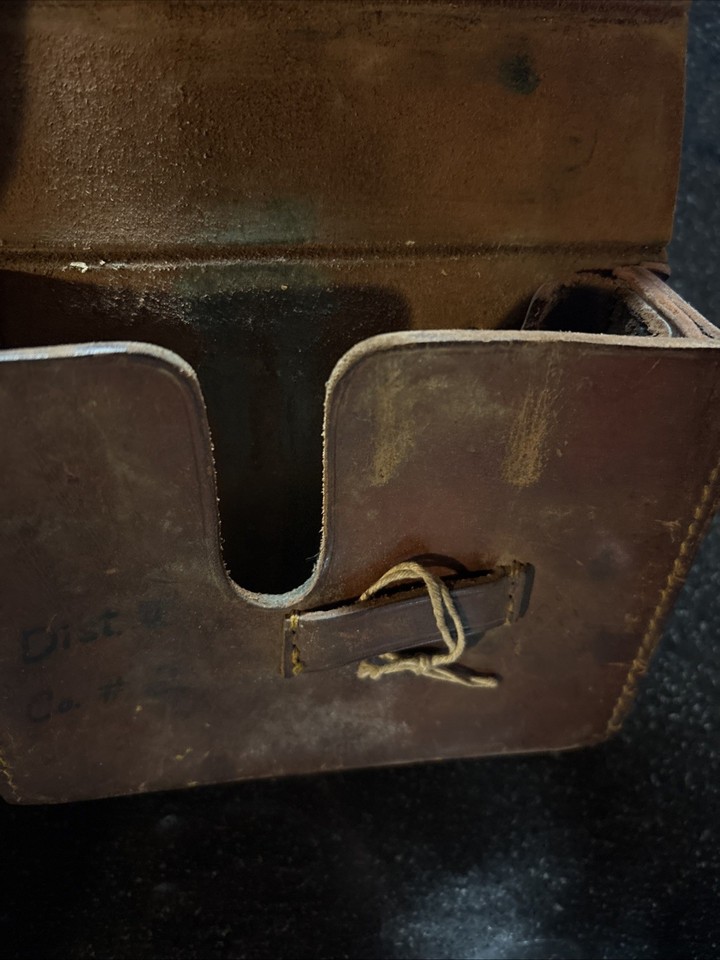 Vintage 1940s Leather Forester Surveyor Compass Sheath Holster Dist Co ...