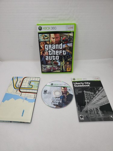 Grand Theft Auto IV GTA 4 Xbox 360 2008 Complete with Inserts CIB Map ...