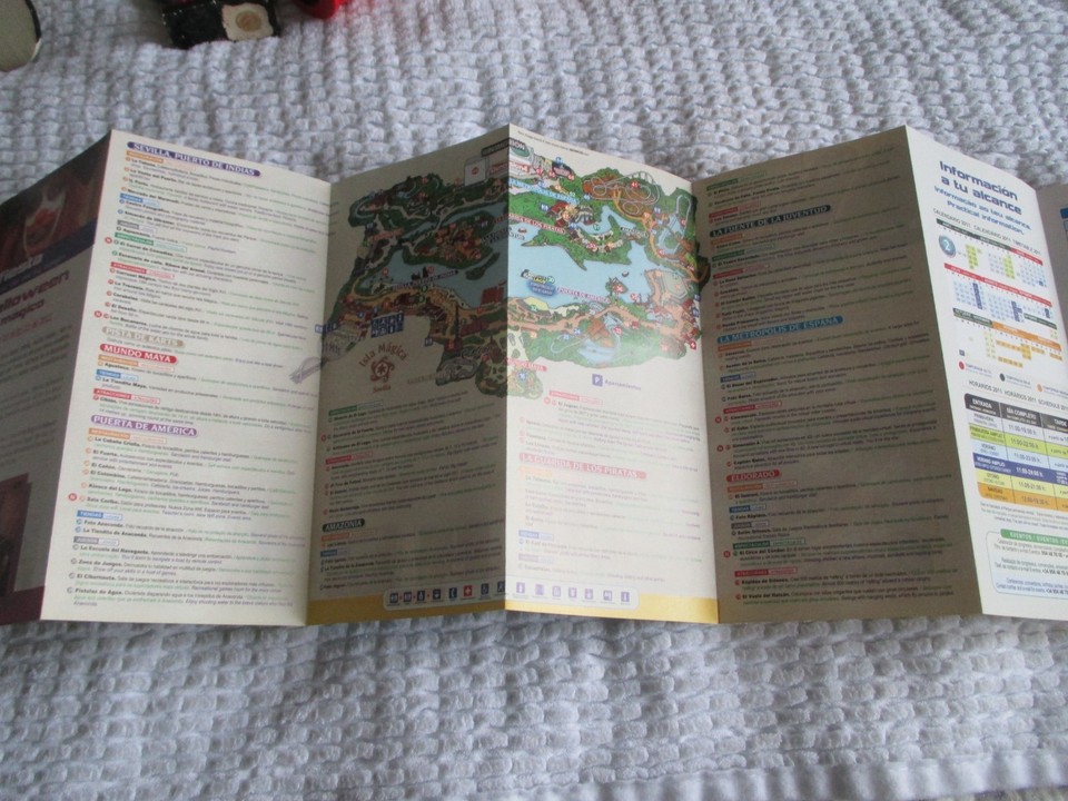 Isla Magica Seville Spain 2009 & 2011 Guide Map/Leaflet Amusement/Theme ...