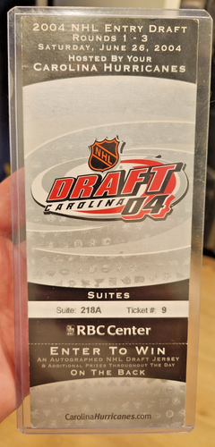 2004 NHL DRAFT FULL CLUB TICKET - ALEX OVECHKIN #1 OVERALL PICK EVEGENI ...