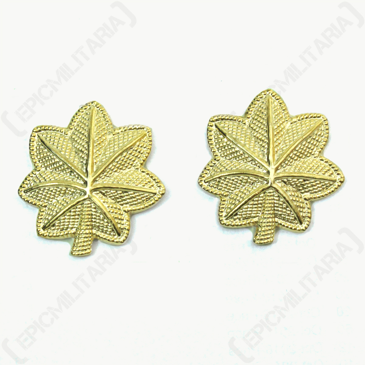 US Army MAJOR OFFICER Rank Insignia Gold Badges American Military Oak ...