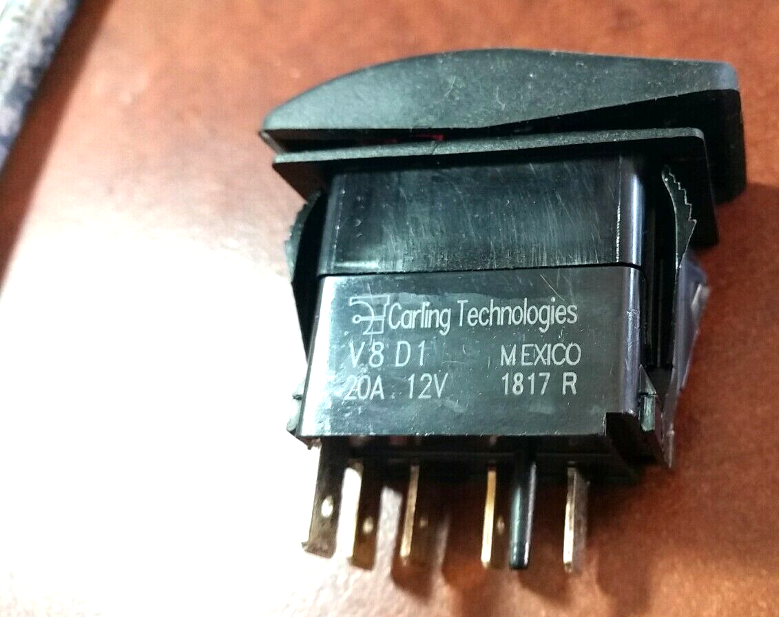 308-1062 rocker switch ONAN 12 VOLT REMOTE START SWITCH lighted 20 amp ...